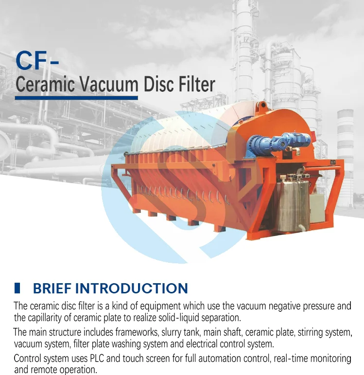Hesheng Cf Rotary Drum Vacuum Ceramic Disc Filter,Ceramic Filter Plate ...