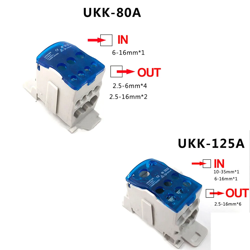 Ukk Series Screw Terminal Din Rail Connector Block - 600v, Oem