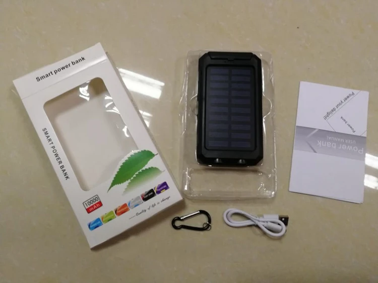 Ce Fc Rohs Approved Solar Power Bank 10000mah Portable Charger Solar ...