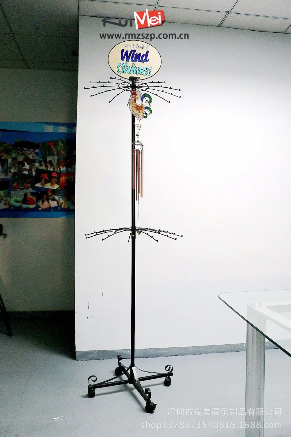 Flooring Spinning Metal Wind Chime Display Stand - Buy Chime Hanger ...