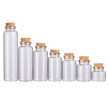 1ml Small Vials Glass Bottles With Corks Clear Or Brown Empty Sample ...