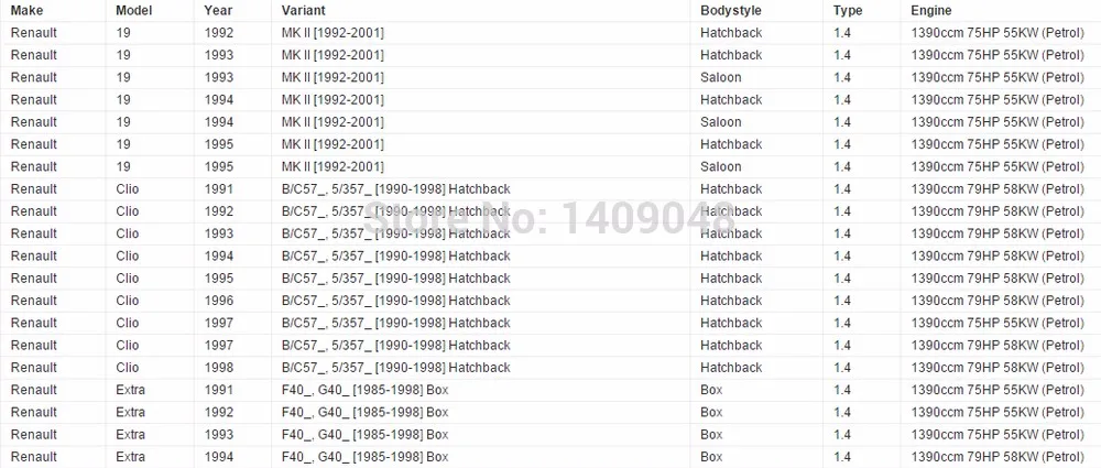 Gogo La Válvula De Control De Aire Idle 19 Para Renault Clio Extra Van ...