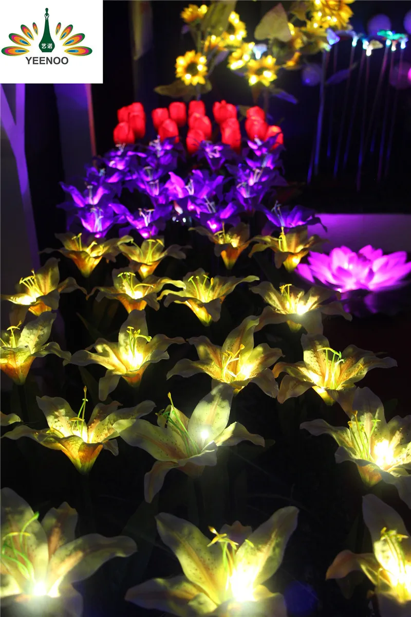 65cm Little Artificial Led Flower Lights / Christmas Flower Light ...
