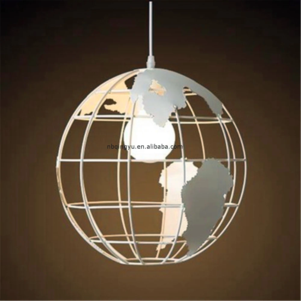 Modern Vintage Metal Shade Light Fixtures Hanging Metal Iron Globe ...