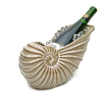 Sea Shell Shape Ceramic Wine Cooler Wine Bottle Holder - Buy Wine ...