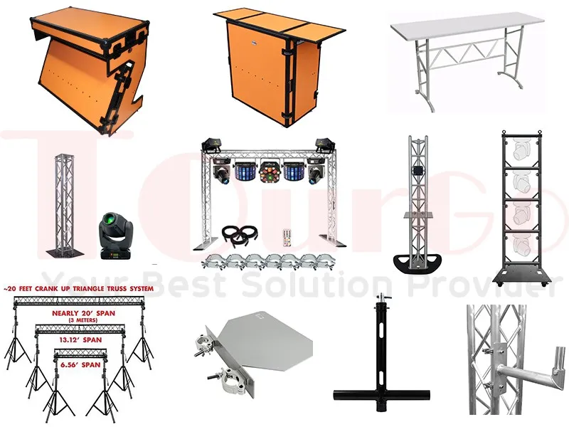 Tourgo Portable Aluminum Global Truss DJ Table - Durable & Lightweight