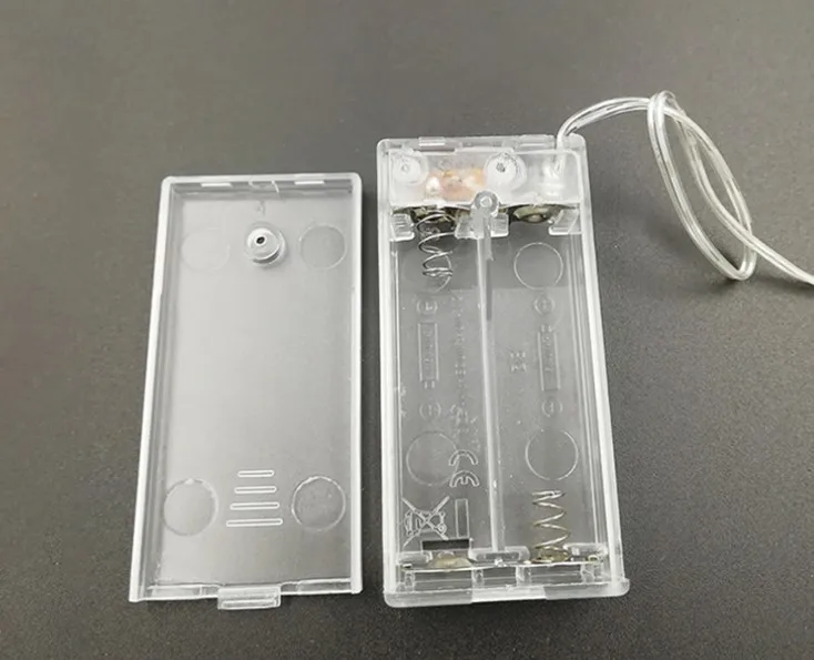Transparent Aa Battery Box With Switch On And Off - Buy Battery Box,Aa ...