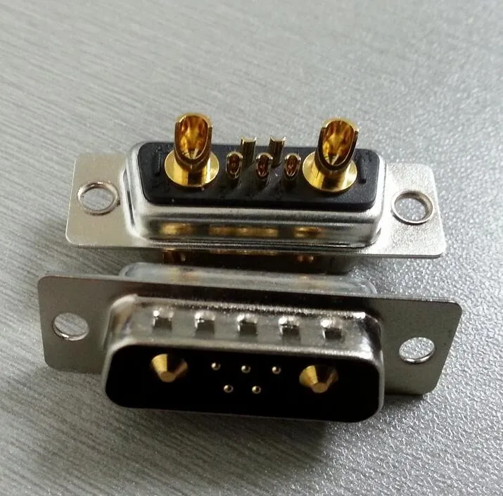 D Sub 7W2 Connector - High Power Female Mixed Contact Plug