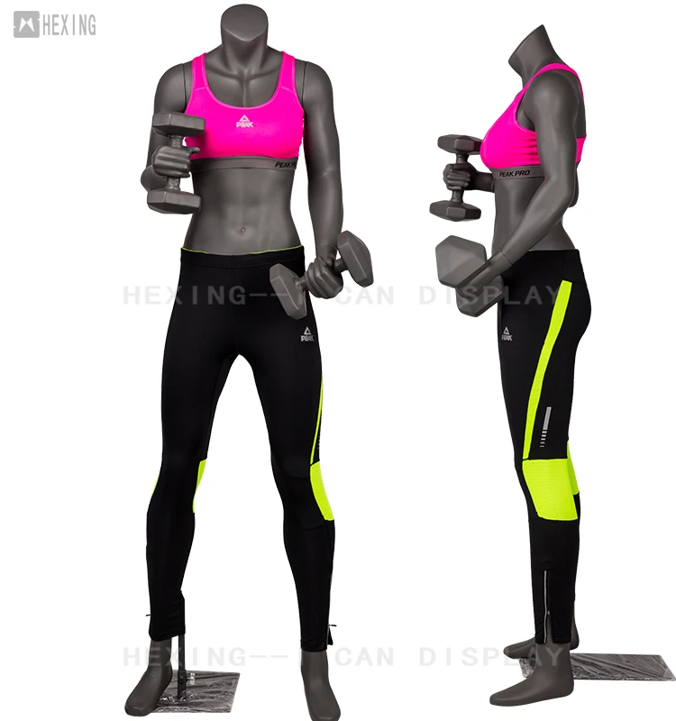 Headless Muscular Female Fitness Mannequin - Buy Fitness Mannequin ...
