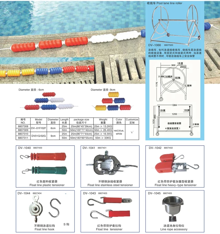 25m,50m Standard Swimming Pool Floating Lane Line - Buy Lane Line,Pool ...