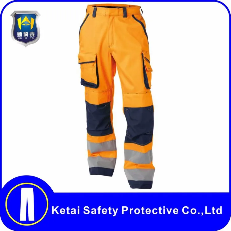 Reflective Engineer Workwear Trouser Men Work Cargo Pants