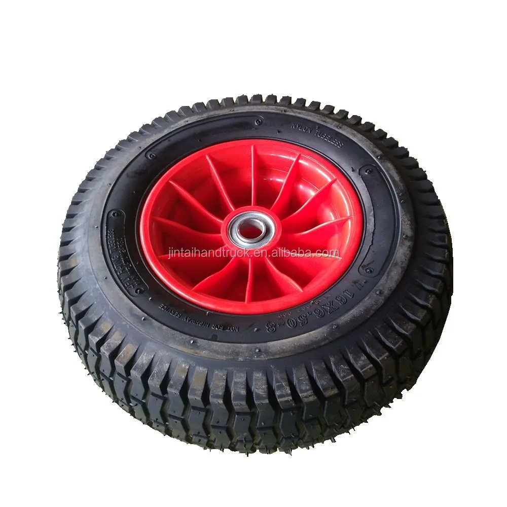 Wheelbarrow Pneumatic Rubber Wheel 16x6.50-8 Turf Pattern air Wheel ...