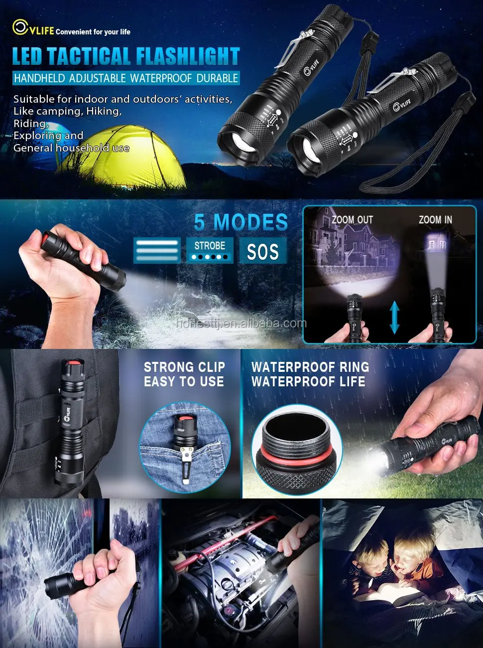 Sanyo 1000 Lumen Rechargeable Torch Light For Camping - Oem | Wholesale