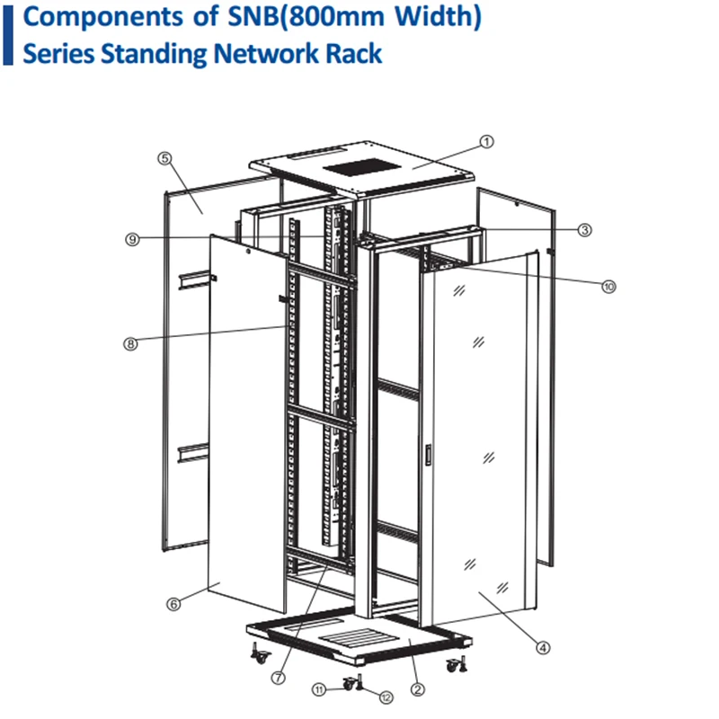 Safewell 42u Data Center Toten Cabinet Rack - SNB6622