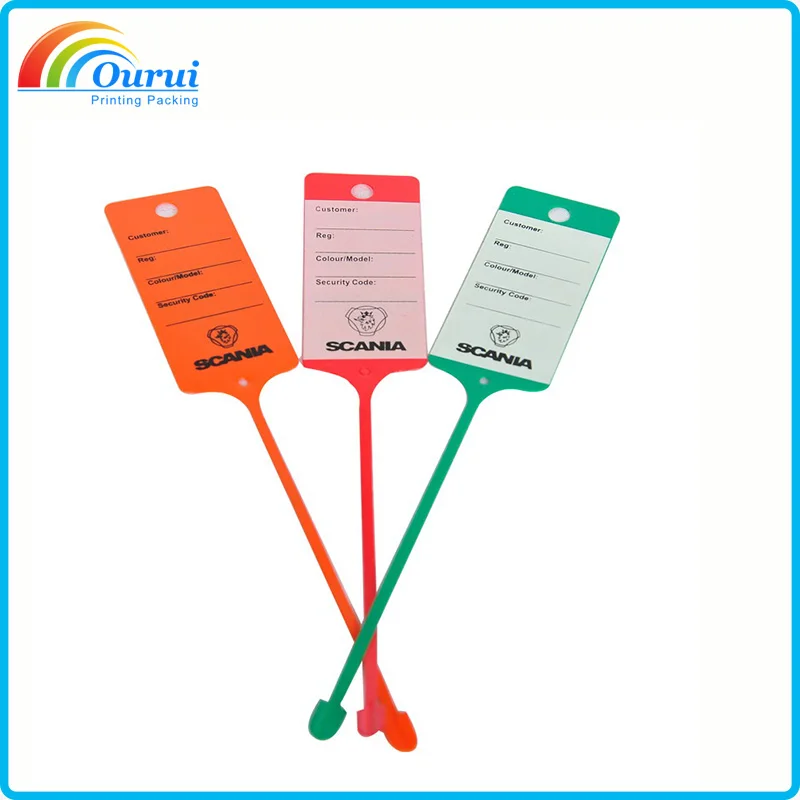 Custom Plastic Key Tag With Writable Removable Label - Buy Plastic Key ...