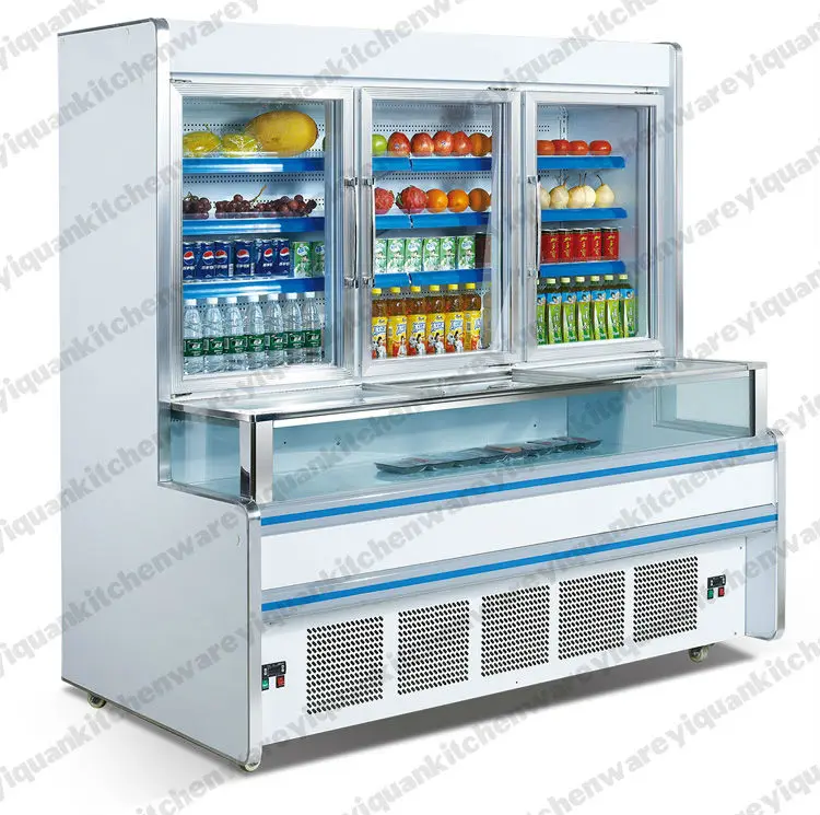 Supermarket Wall Type Food Display Chiller/showcase Refrigerated Case ...