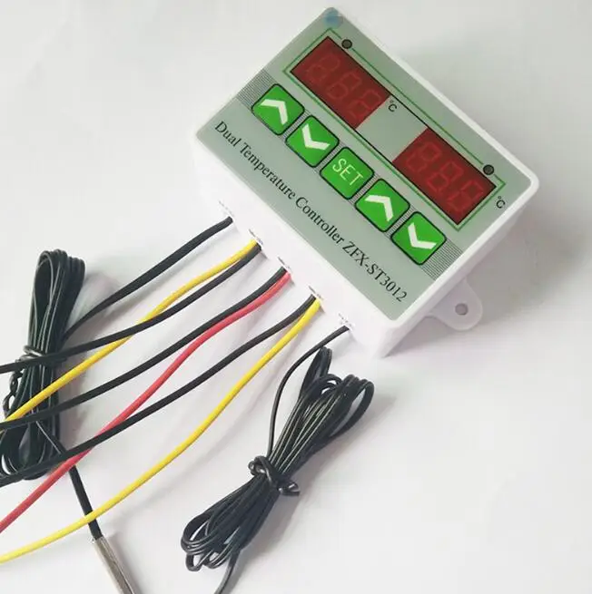 Zfx-st3012 Intelligent Thermostat Switch Dual Temperature Dual Control Electronic Temperature ...
