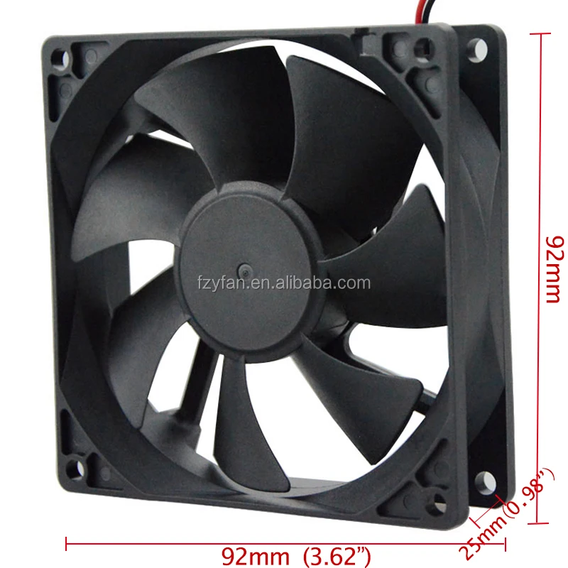 High Cfm 92mm Dc Axial 92x92x25mm Waterproof Ip67 9225 12v 24v 48v Cooling Cpu Radiator Fan ...