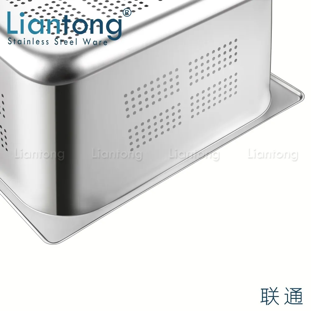 Factory 1/2 Stainless Steel Perforated Gastronorm Steam Table Pan Gn ...