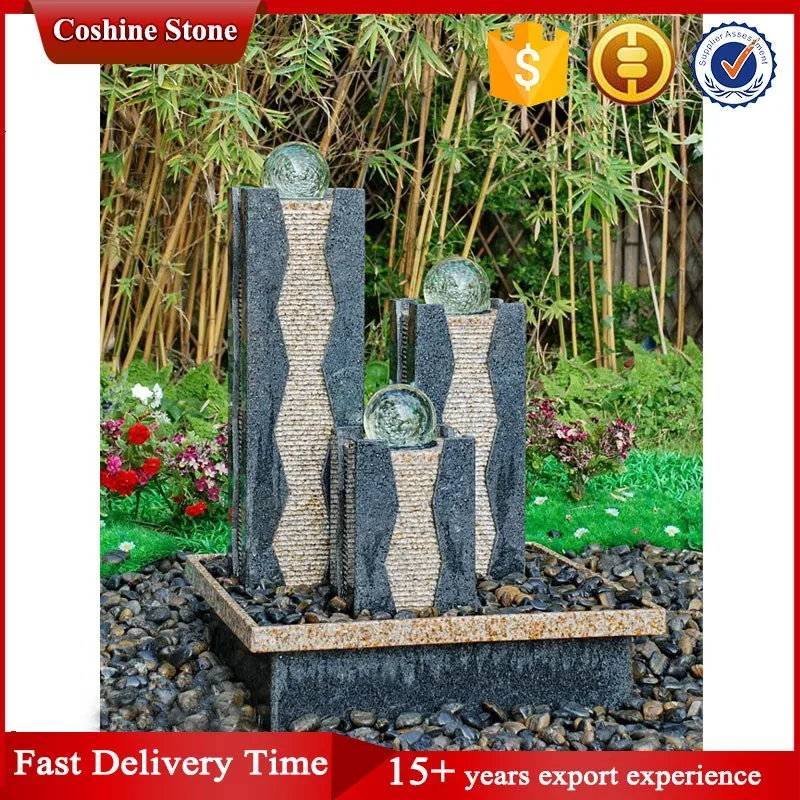 Granite Garden Landscaping Decking with Marble Waterfall