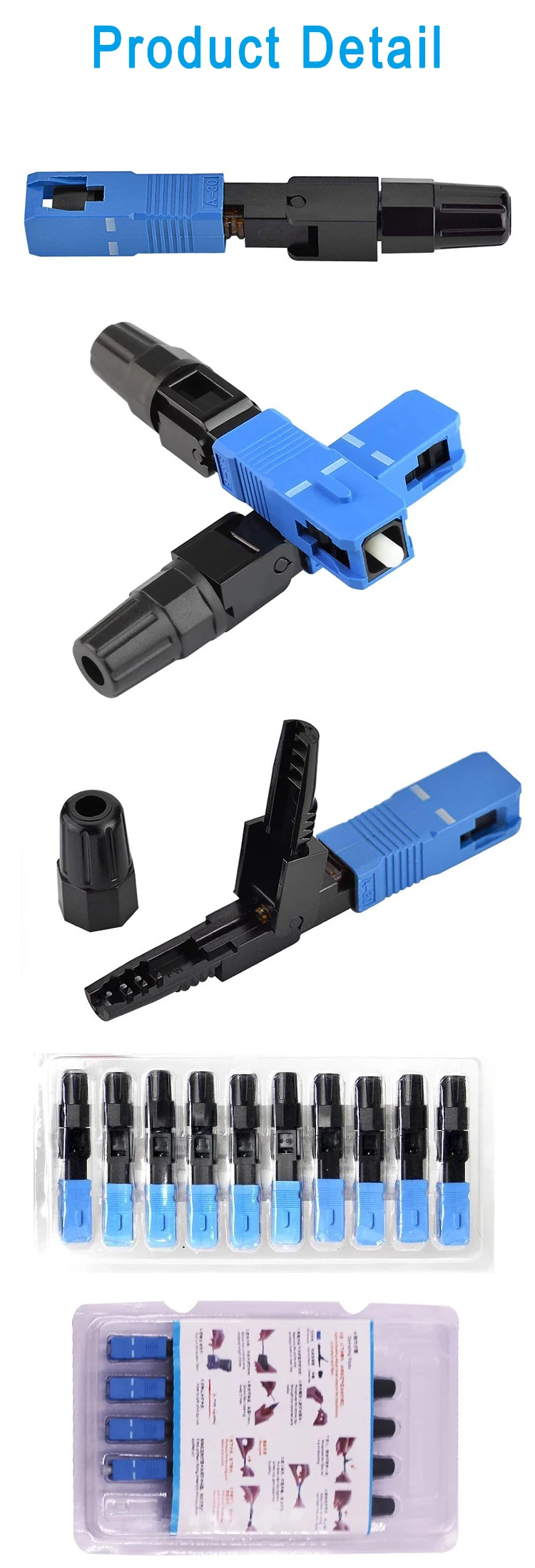 Sc/upc Ftth Optical Fiber Fast Connector/conector De Fibra Optica ...