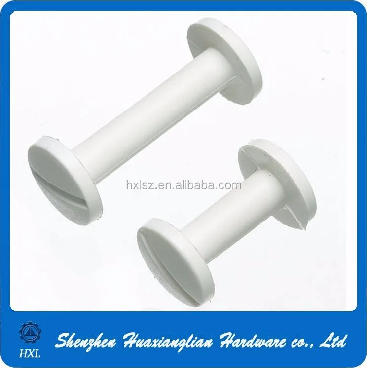 White Black Male Female Plastic Snap Clips Book Binding Post Chicago ...