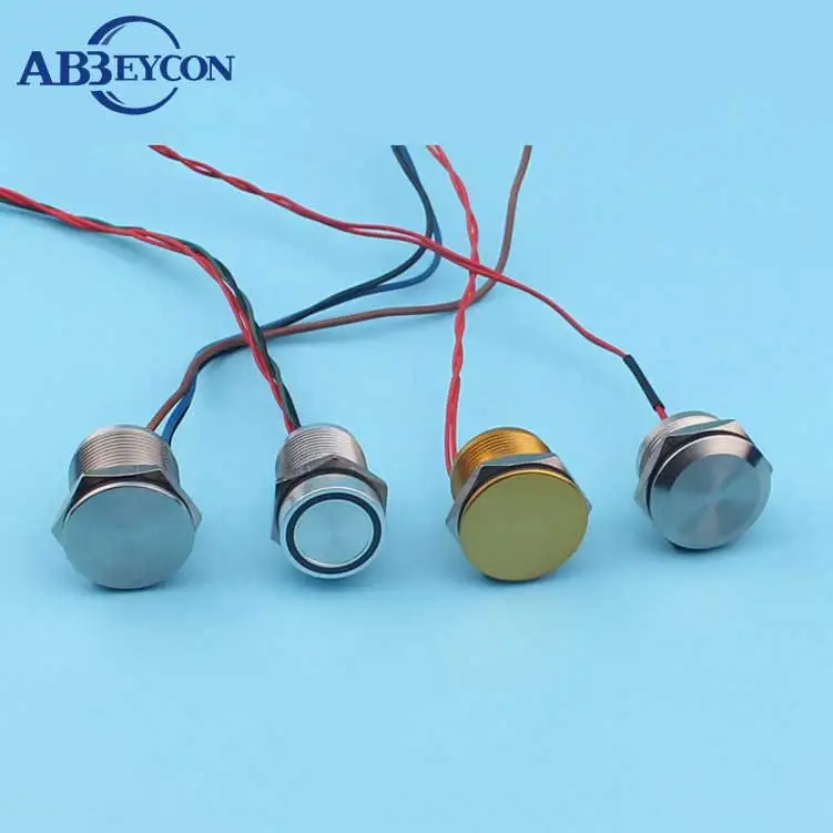 Ip68 Waterproof 12mm/16mm/19mm/22mm Flat Head Momentary Aluminum ...