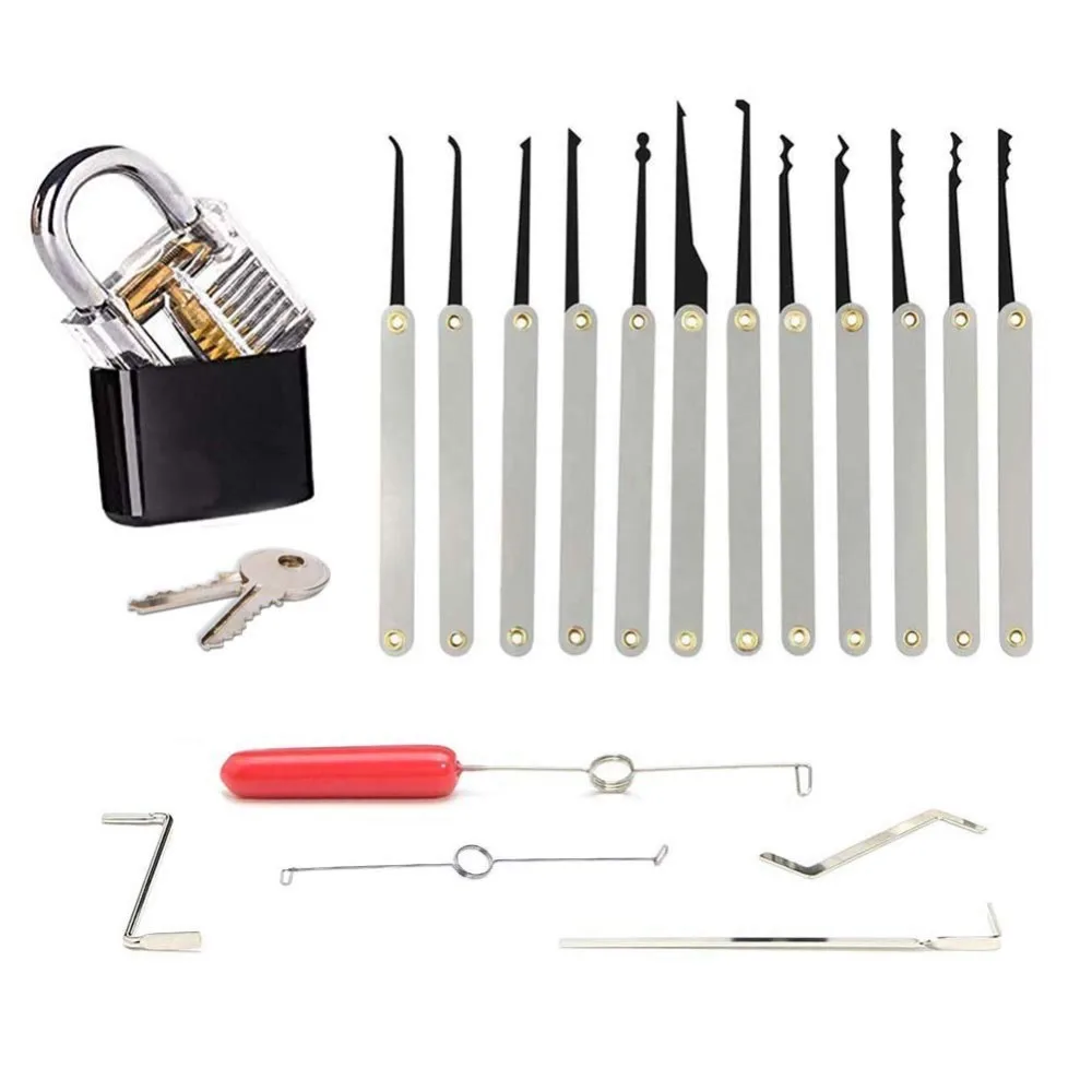 Good Quality Stainless Steel Lock Pick Set Multitool Locksmiths Tool ...