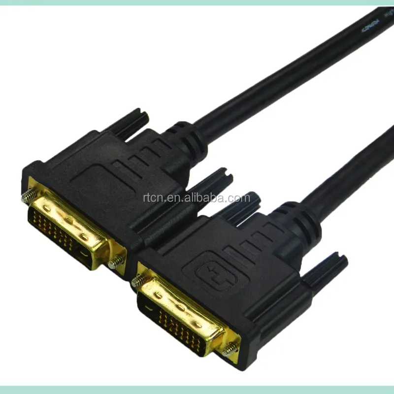 Black 90 Degree 24+1 Dvi To Dvi Cable With Ethernet And Gold Connector ...