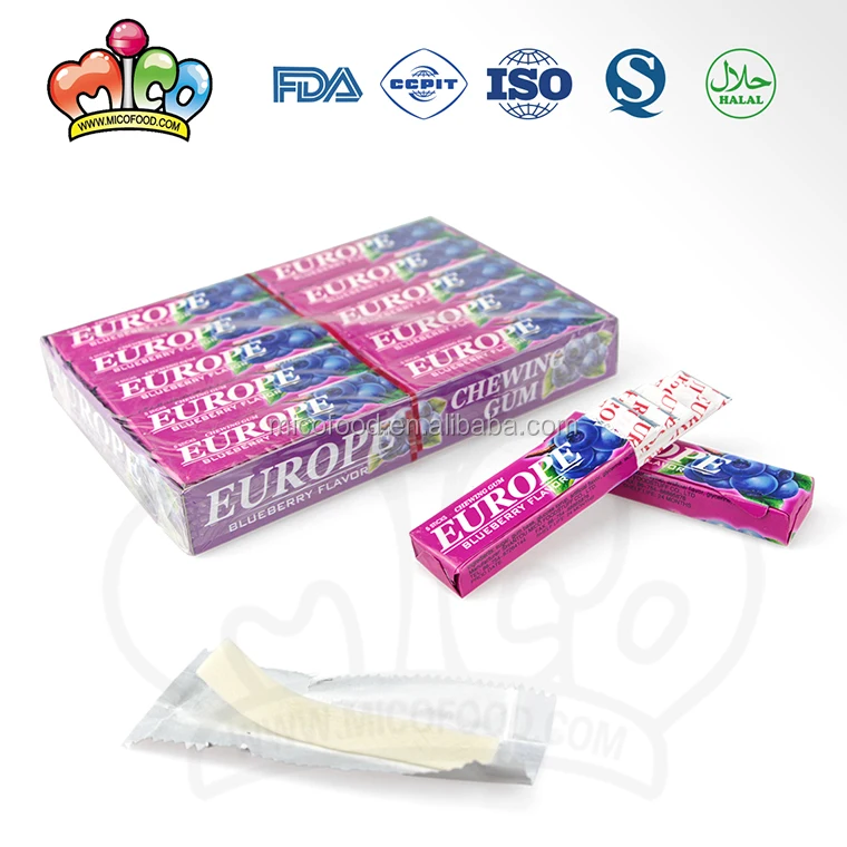OEM High Quality 5 Stick Halal Fruity Flavors Chewing Gum