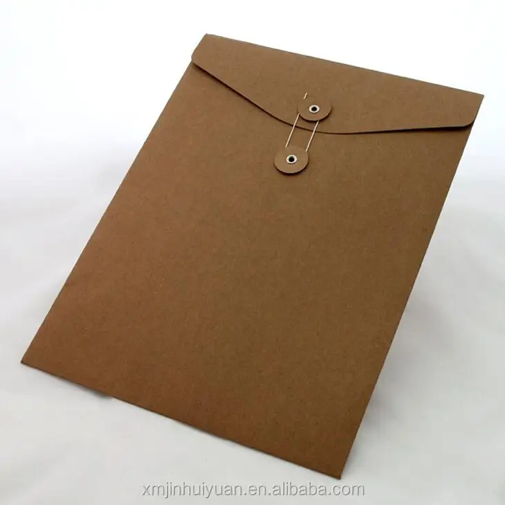 A4 Size Cardboard Paper File Security Kraft Paper Bag Envelope With ...