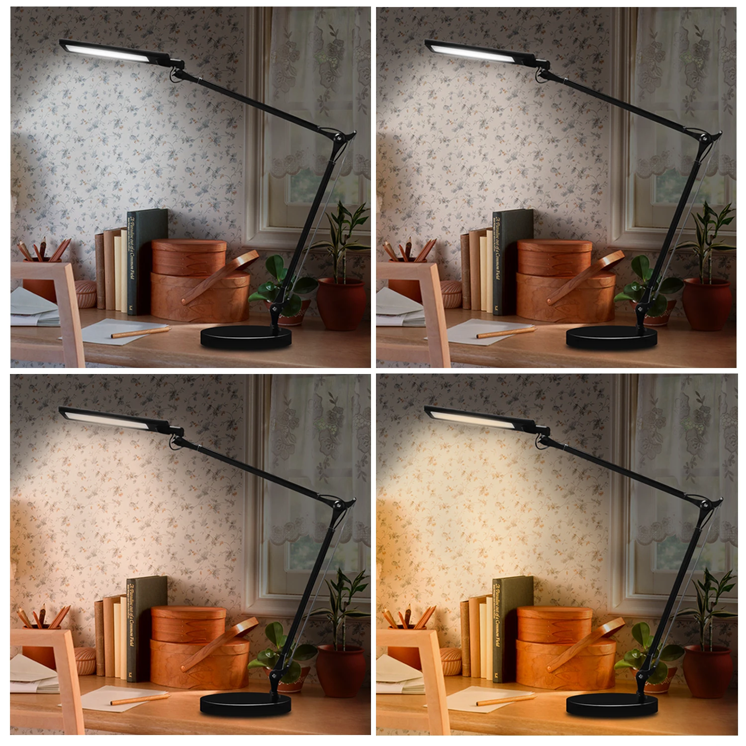 Adjustable Swing Arm Led Task Light With Flexible Freely Table ...
