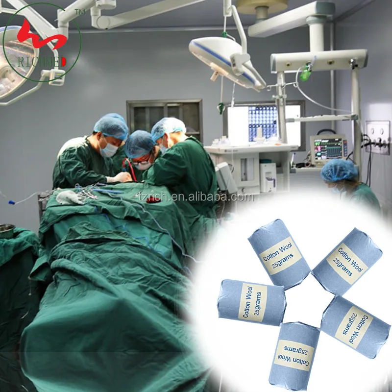 Surgical Medical Absorbent Hydrophilic 100% Sterile Cotton Wool Roll ...