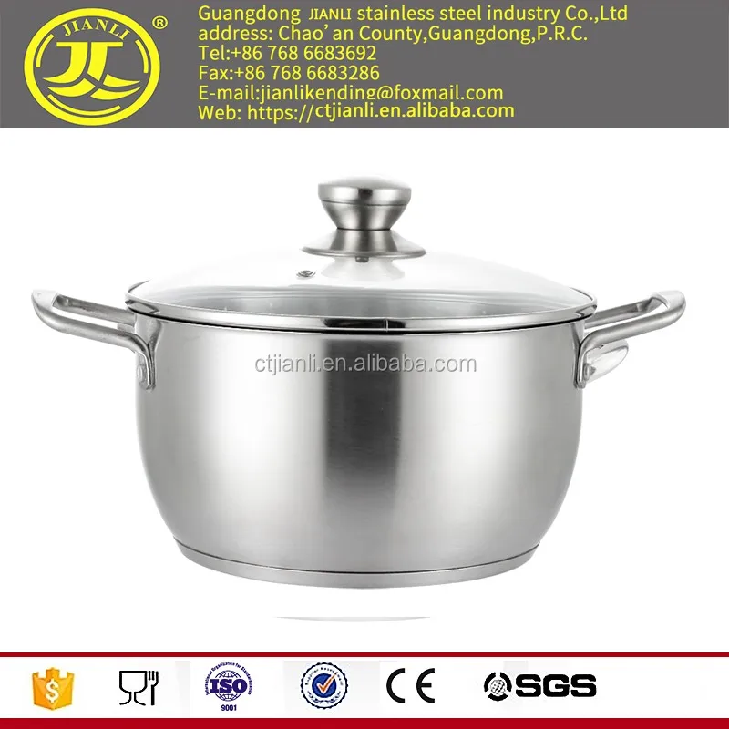 Cookware Stainless Steel Saup Pot With Lasser Polish Sets Granite ...