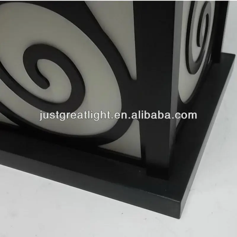 Laser Cut Square Floor Lamp With Fabric Shade And Wood Frame - Buy ...