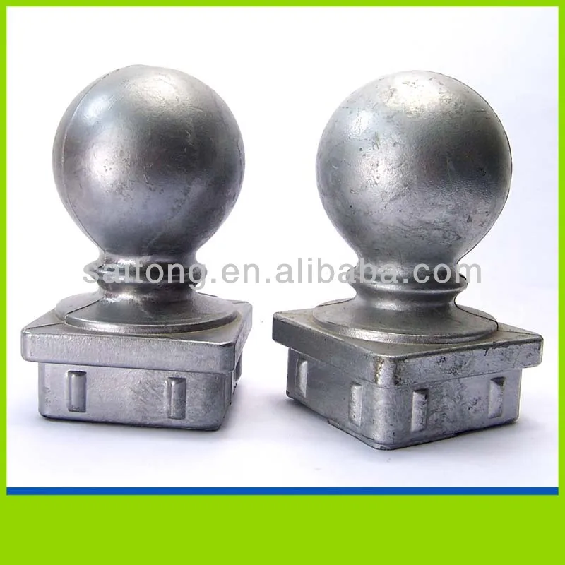 50x50,65x65 Decorative Square Base Aluminum Fence Post Ball Pipe End ...