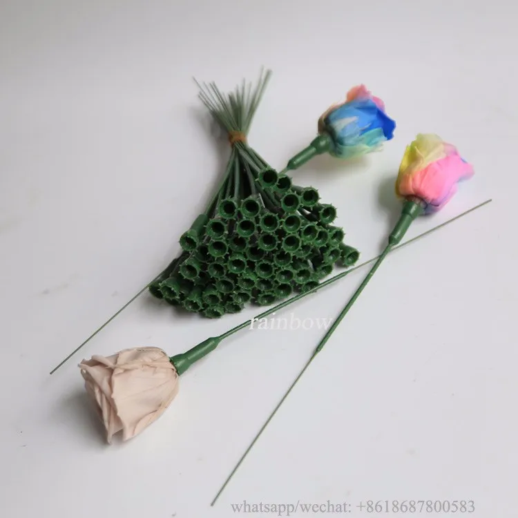 Long Artificial Plastic Rose Holder For The Preserved Rose Flowers ...