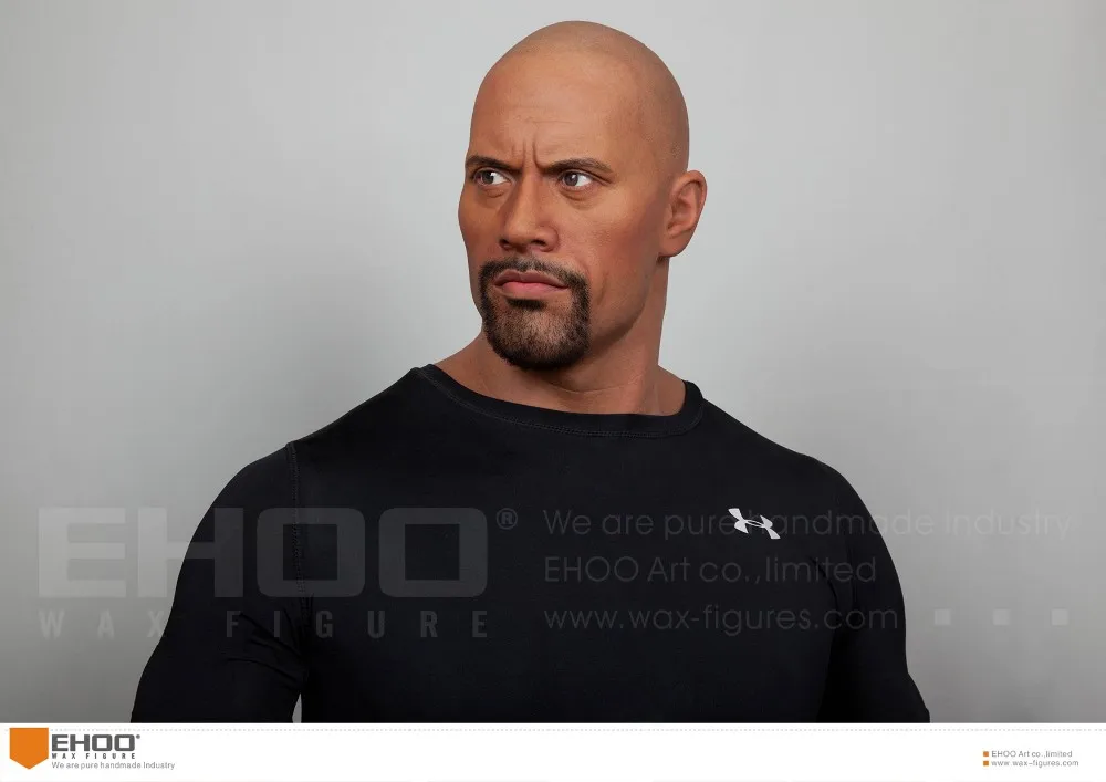 Movie Sculpture Statue Dwayne Johnson Silicone Wax Figure - Buy Action ...