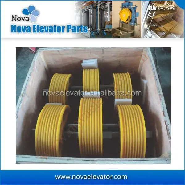 Elevator Nylon Deflector Sheave,Counterweight Frame Sheave,Wire Rope ...