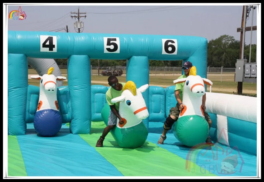 2019 New Products Inflatable Pony Hop Racing Games Ride On Pony Hony ...