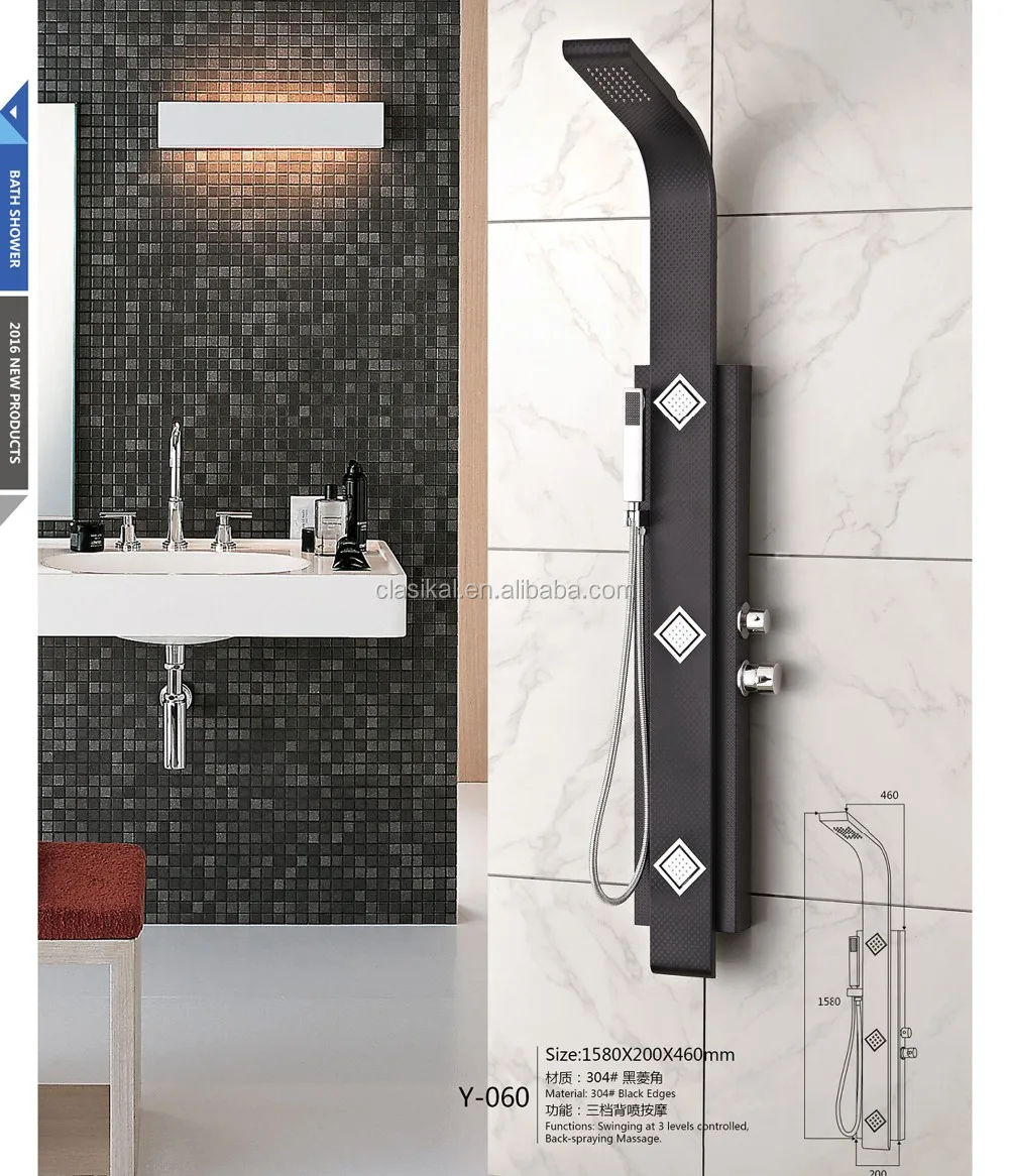 D-072 Made In China Modern Design Black Color Steam Shower Control ...