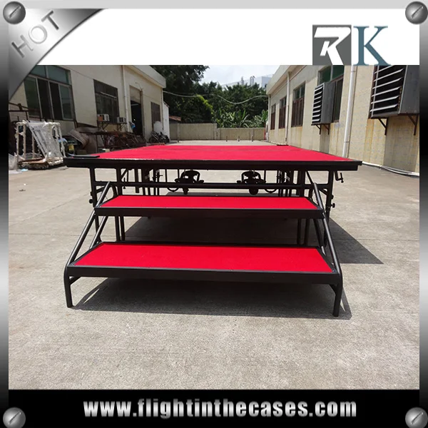 Rk Iron Folding Portable Stage With Movable Wheel/iron Folding Stage ...