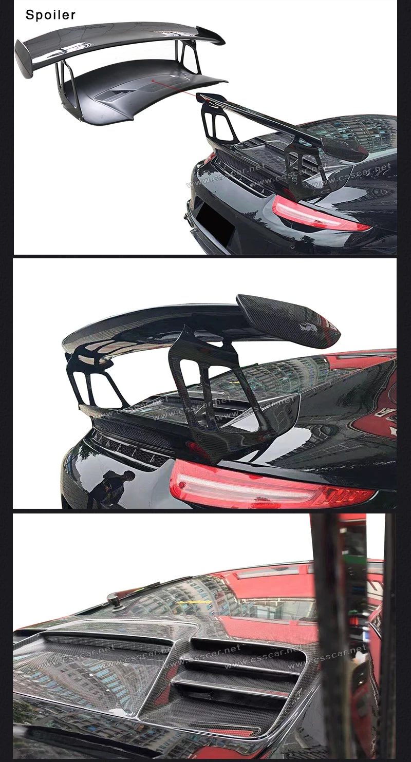 Newest GT3 RS Style Car Spoiler Wing for Porsche 911 991