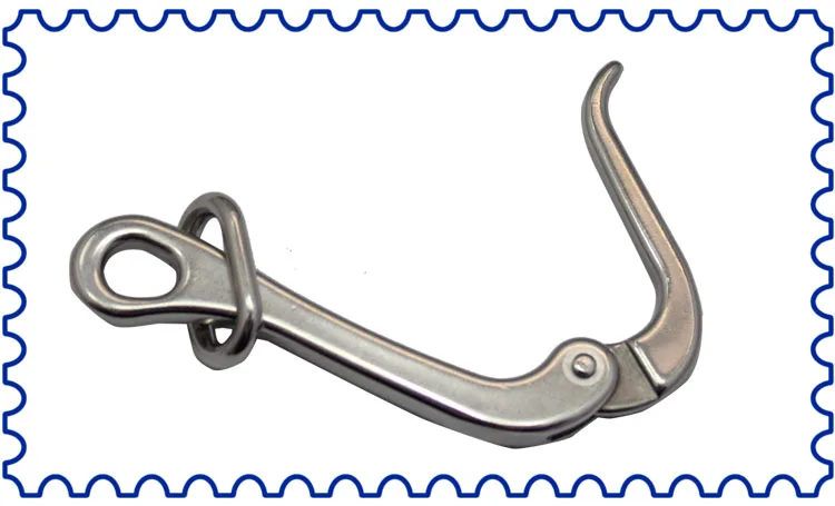 Stainless Steel Marine Quick Release Eye Folding Loop Pelican Hook