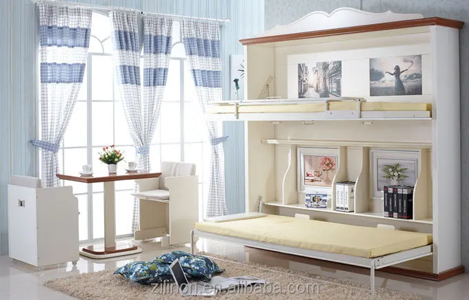 Wall Bunk Bed Double Decker Hidden Wall Bed - Buy Folding Wall Bed ...