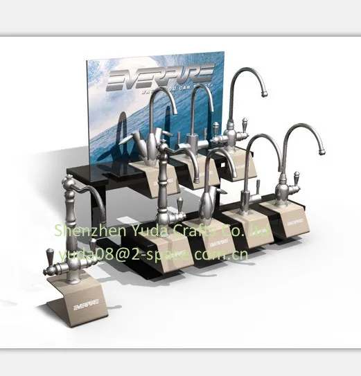 Custom Slatwall Acrylic Kitchen Faucet Display Rack Sanitary Ware Store ...