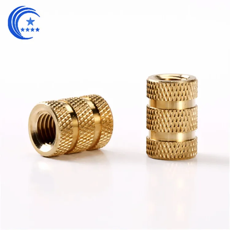 Brass Ultrasonic Heat Staking Knurled Threaded Inserts