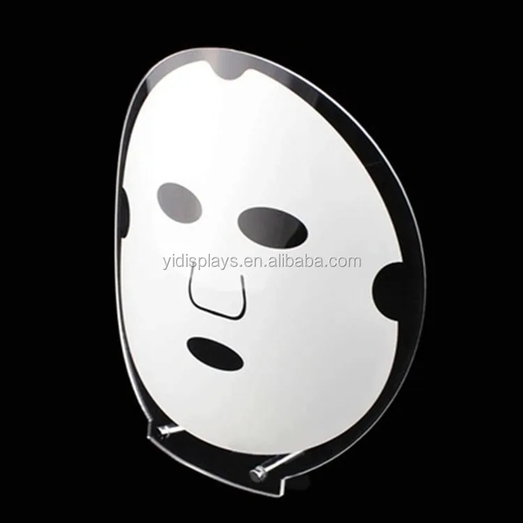 Custom Clear Acrylic Face Facial Mask Cosmetic Display Case Stand ...