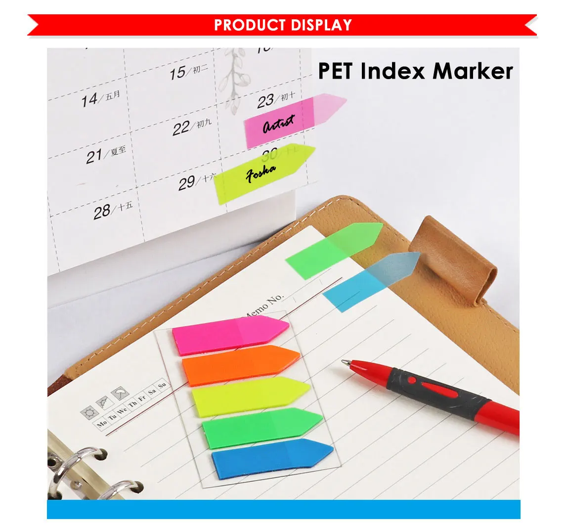 Foska Colorful Adhesive Office Pet Index Marker - Buy Index Marker,Pet ...