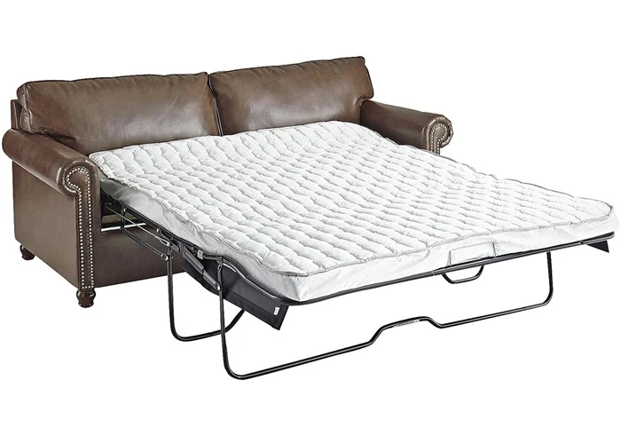 American Vintage Furniture Leather Hotel Sleeper Sofa With Roll Out Bed ...